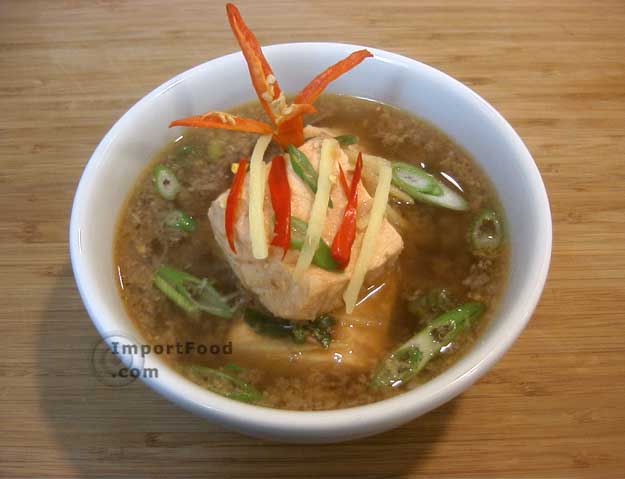 Recipe Salmon in Spiced Tamarind Soup, 'Tom Som Pla Salmon'