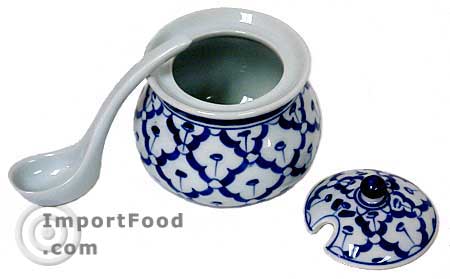 ImportFood.com handpainted Thai ceramic condiment set